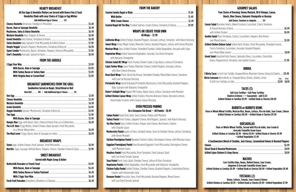 Deli Menu | Food Plus Kissena